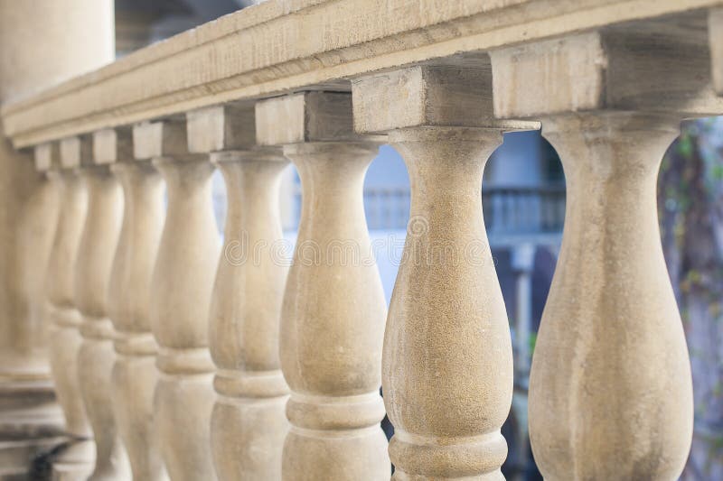 Stone Art Baroque Baluster and Staircase Stock Image - Image of railing ...