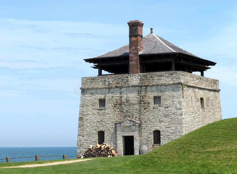Stone Artillery Guard Tower of an Old Fort. Stock Photo - Image of ...