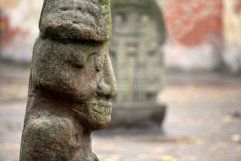 Stone Aztec gods stock image. Image of carving, idol - 42920015