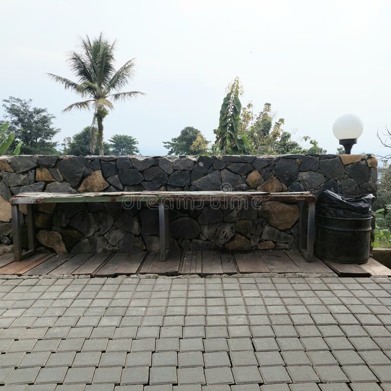 Stone Back Chairs for Waiting Customers Stock Image - Image of iron ...