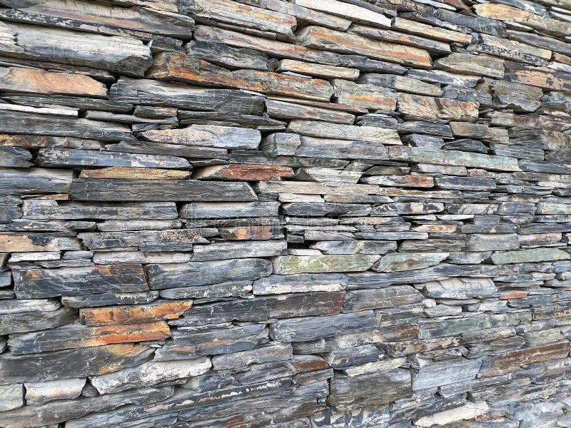 Stone Background, Flat Stone Background, Side View of the Stone Wall ...