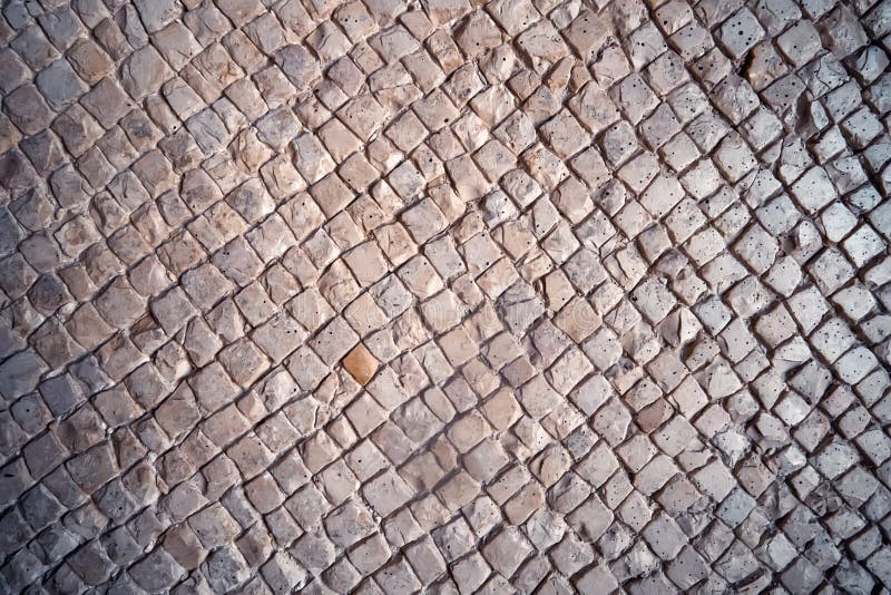 Stone Background. the Path Consists of a Stone Mosaic. Texture of the ...