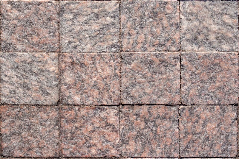 Stone Background Square Bricks Granite Brown Stock Photo - Image of ...