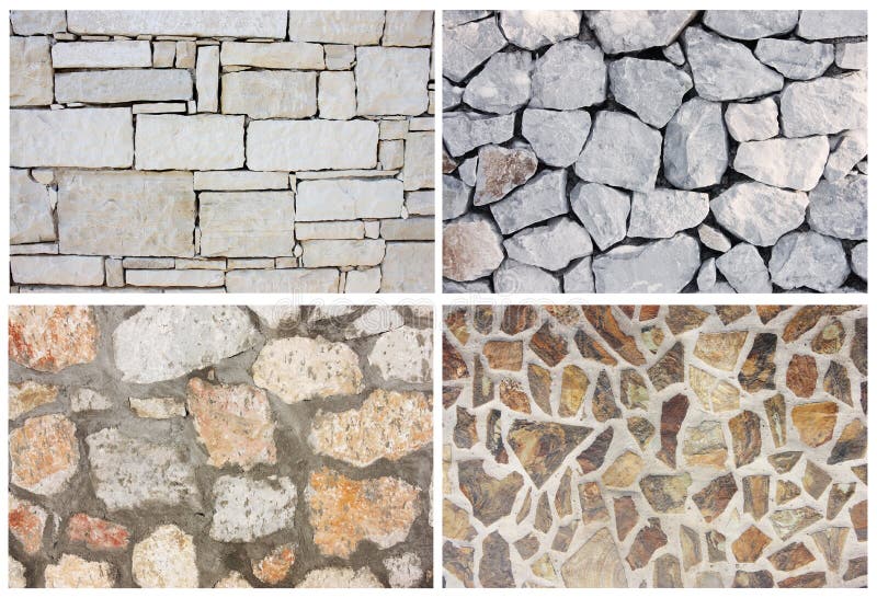 Stone Walls and Pavements Collage Stock Photo - Image of collection ...