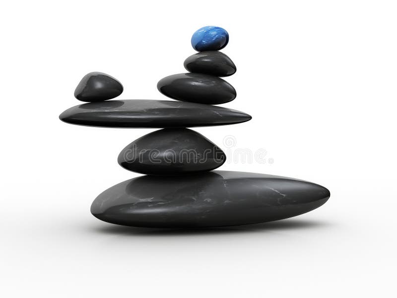 Stone in balance stock illustration. Illustration of black - 11733919