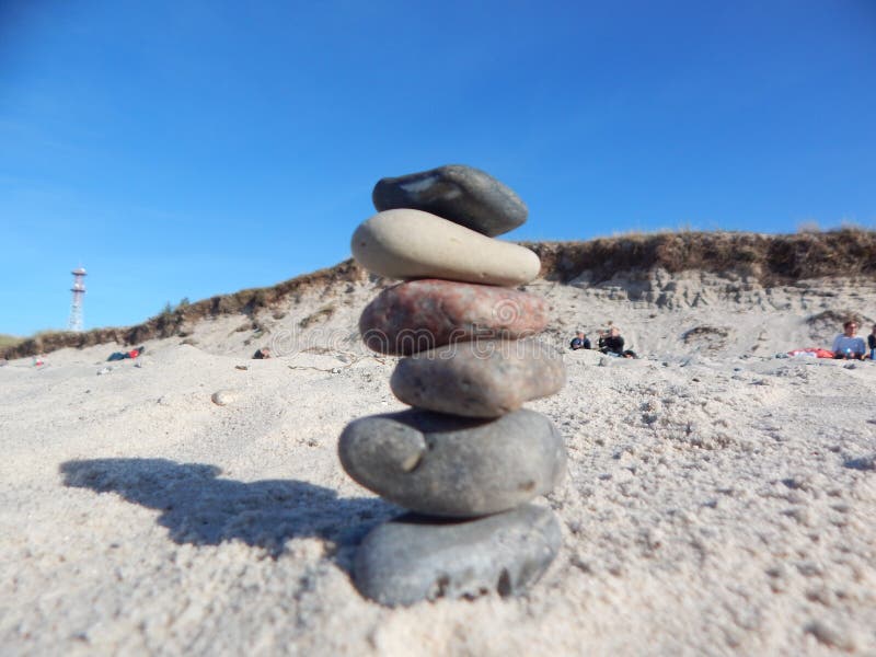 Stone balance on the beach stock image. Image of badlands - 234478135