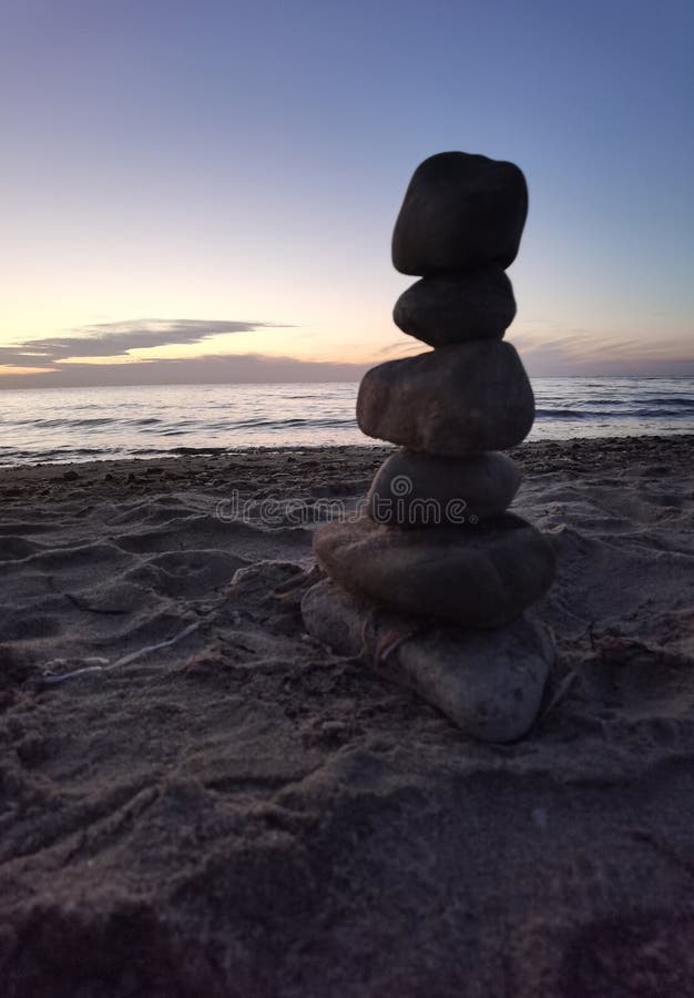 Stone balance in nature stock photo. Image of stone - 256166078