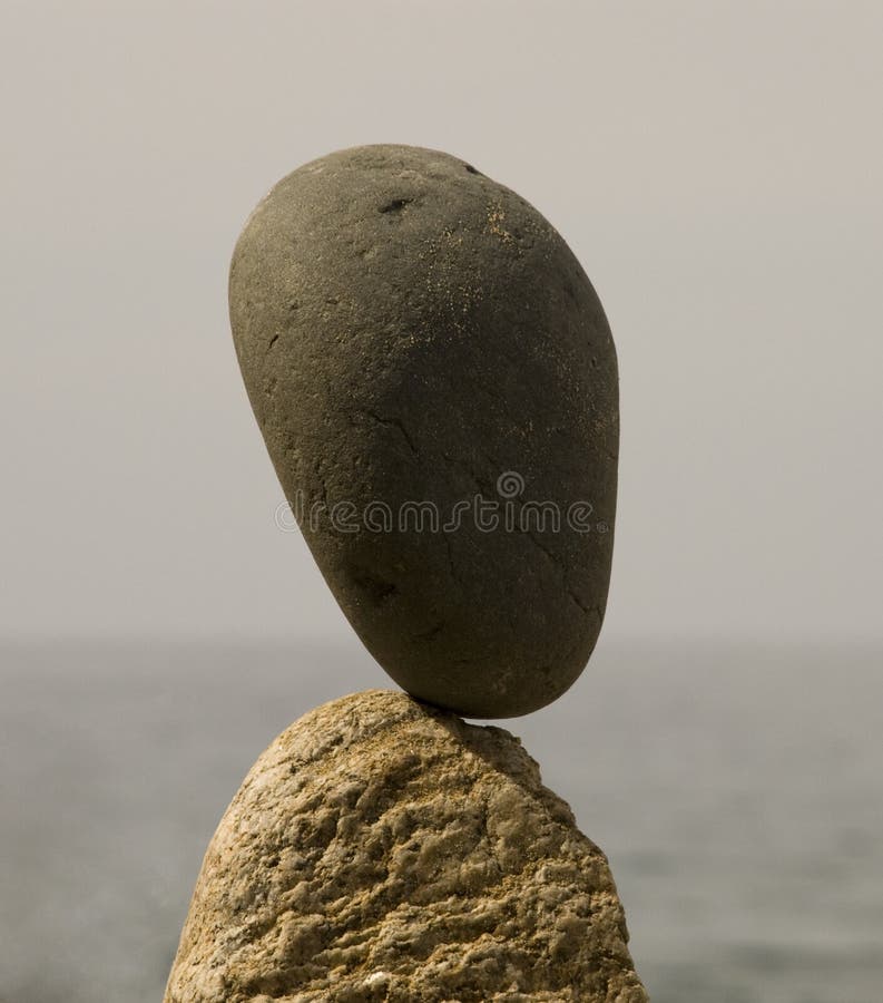 Stone balanced on a rock stock image. Image of stone, sculpture - 7822681