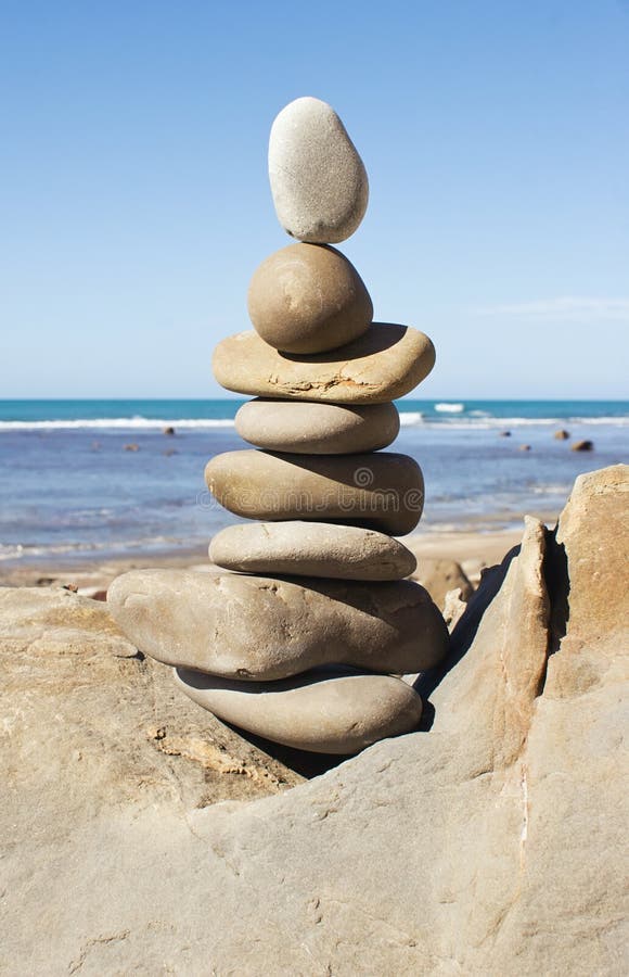 Stone balancing stock image. Image of aotearoa, rock - 15733989