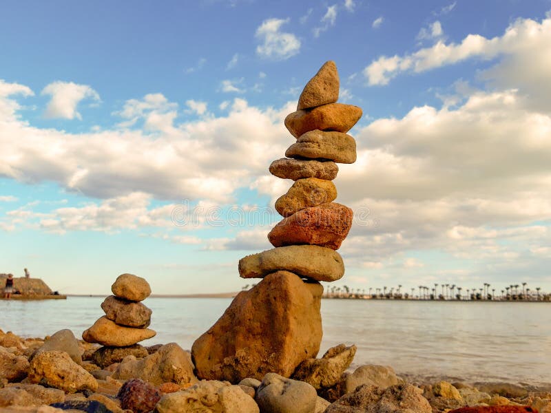 Rock Balancing stock photo. Image of winter, rock, balancing - 133681404