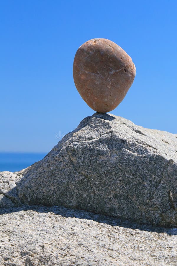 Stone Balancing on the Rock Stock Image - Image of english, balancing ...