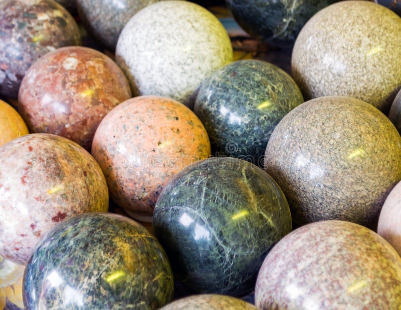 Stone Balls with Different Colors Stock Photo - Image of mineral, rock ...