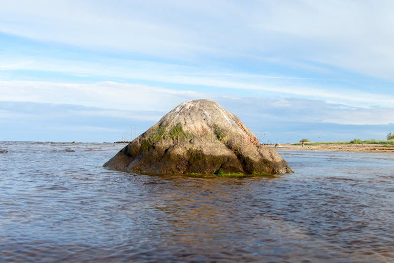 Stone at baltic coast. stock photo. Image of baltic, waterscape - 41213664