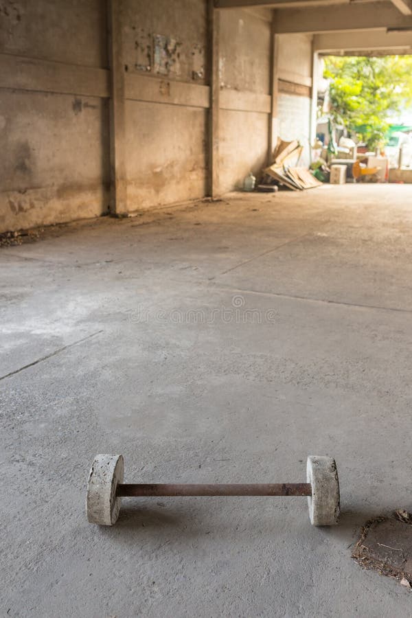 Stone Barbell in Open Space Stock Image - Image of bodybuilder, health ...