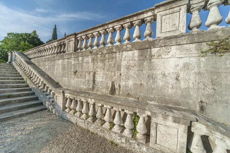 Old stairway in park stock photo. Image of building - 211891424