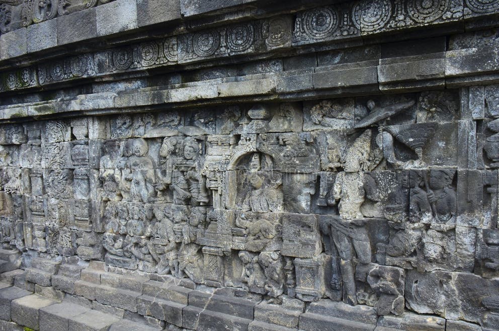 Stone Bas-relief Background Stock Photo - Image of jungle, ancient ...