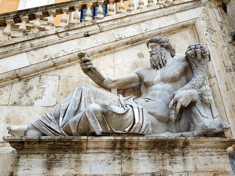 Stone Bas-relief of Poseidon in Rome Stock Photo - Image of cathedral ...