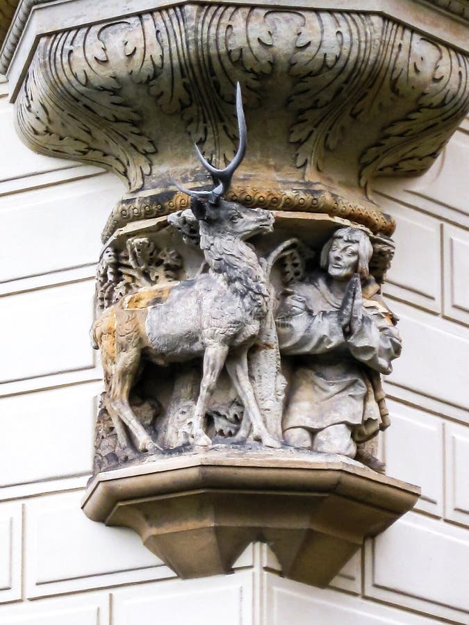 Stone Bas Relief on the Wall of Pruhonice Castle in Pruhonice in the ...