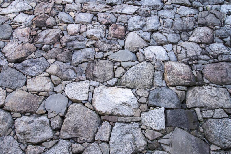 Stone Base of Japanese Castle. Stock Image - Image of pattern, outdoors ...