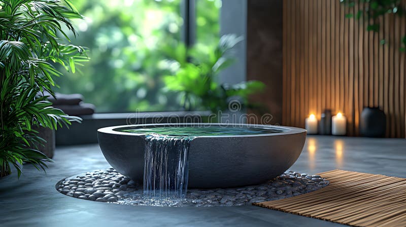 Stone Bath, Waterfall, Zen Garden, Spa, Tranquility, Relaxation ...