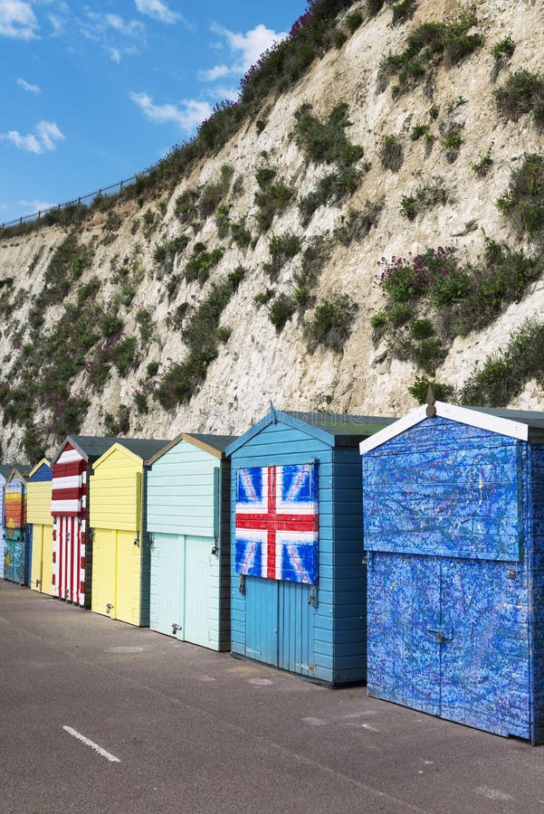 Stone Bay Beach Huts stock photo. Image of retirement - 36095288