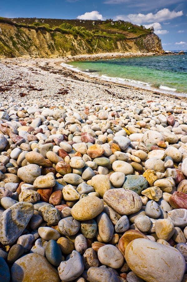 Stone beach stock image. Image of brittany, ocean, camaret - 19412335