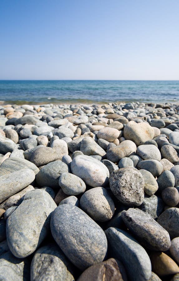 Stone beach stock image. Image of beach, pattern, horizontal - 5387261