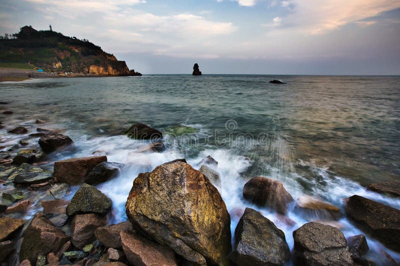 Stone at beach stock photo. Image of beach, pattern, countryside - 9492580