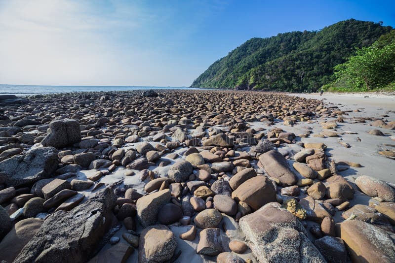Stone on the beach stock photo. Image of idyllic, pastel - 49905336