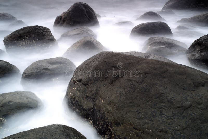 Stone at Beach Yilan County Stock Photo - Image of motion, province ...