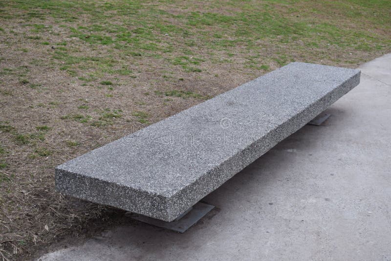 Stone Beautiful Bench in the Park Stock Image - Image of garden, stone ...