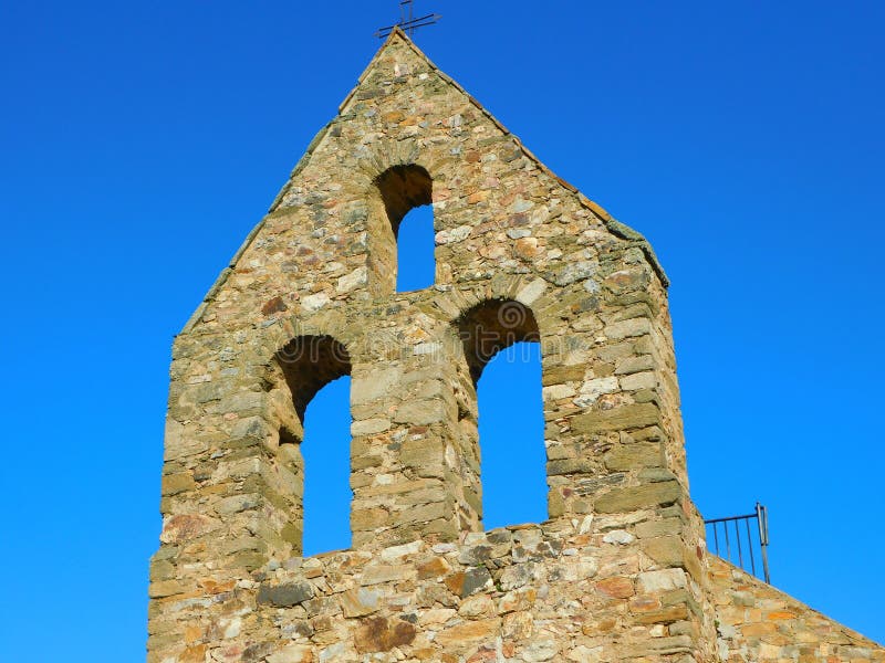 Stone Bell Tower Featuring a Rustic Facade Stock Image - Image of ...