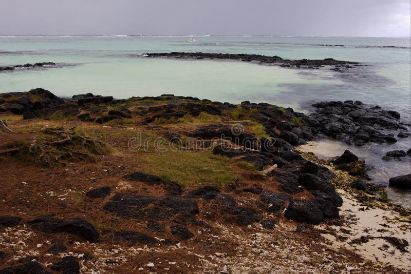 Stone in Belle Mare Mauritius Stock Photo - Image of rock, island: 52871988