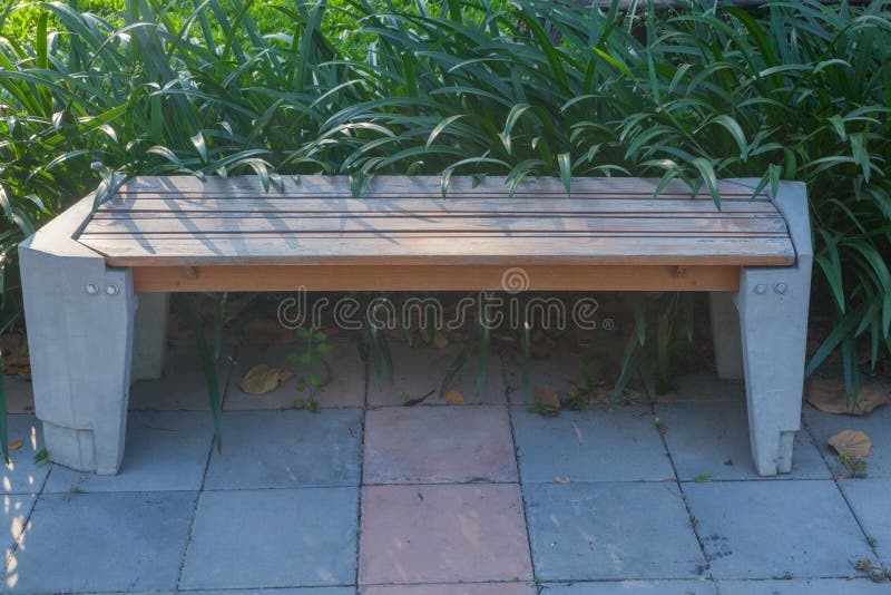 Stone bench in the park stock image. Image of outdoor - 111182981