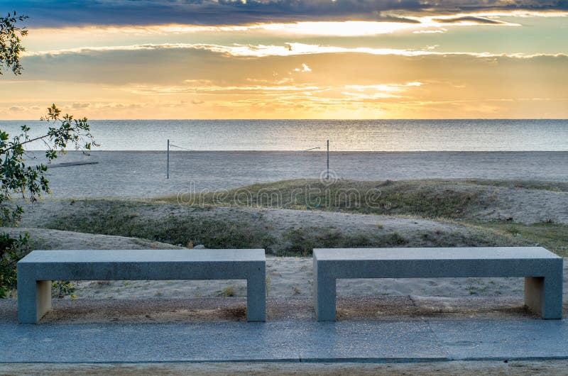 Stone benches stock image. Image of light, benches, relax - 92539001