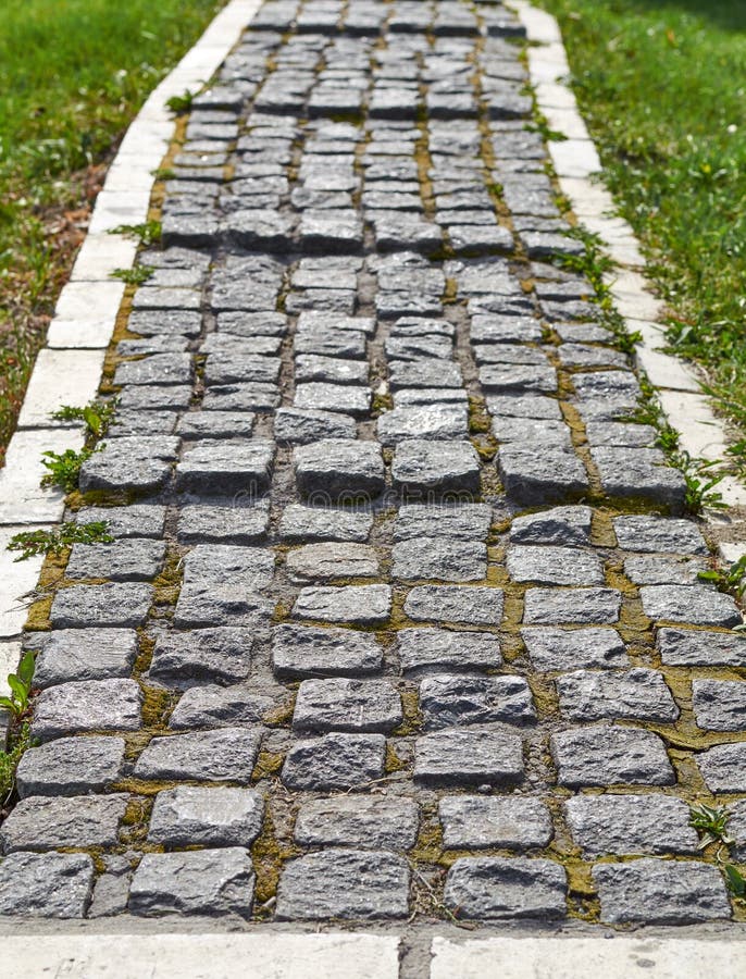 Stone block walk pat stock photo. Image of green, arch - 69901656