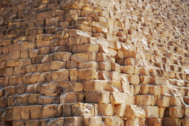 Stone Blocks of the Great Pyramid of Cheops in Cairo, Egypt Stock Image ...