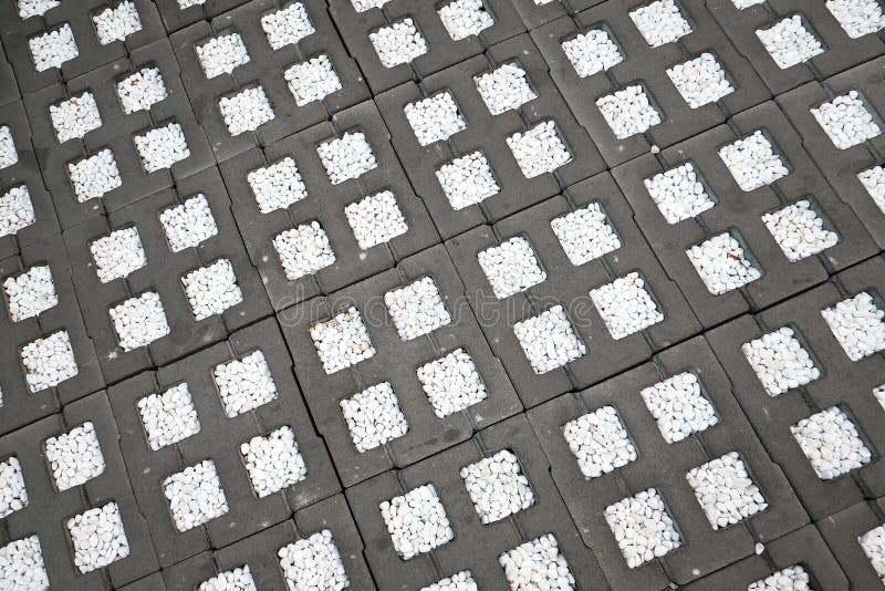 Stone Blocks Pathway and Concrete Block. Stock Photo - Image of ...