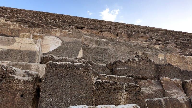 The Stone Blocks of the Pyramid of Giza in Egypt. Stock Image - Image ...