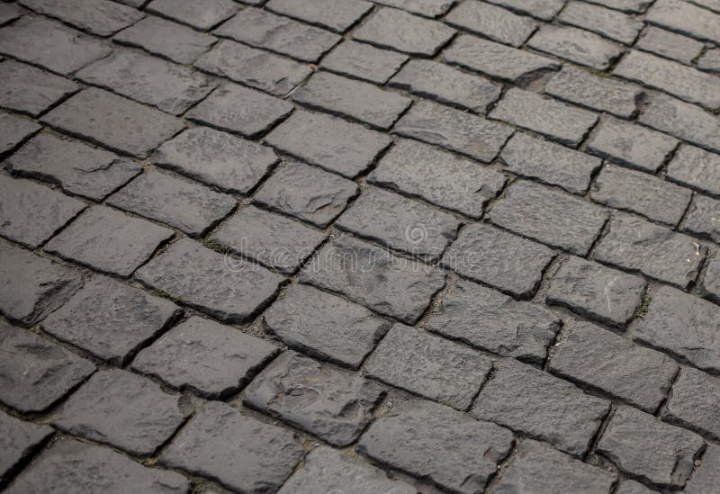 Stone Blocks on the Road As an Abstract Background Stock Image - Image ...