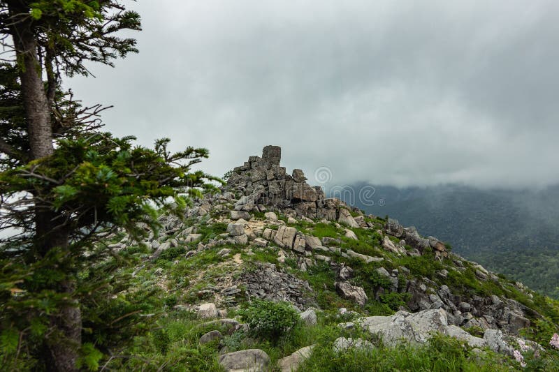 The Stone Blocks are Stacked in a Pyramid. Stock Photo - Image of ...