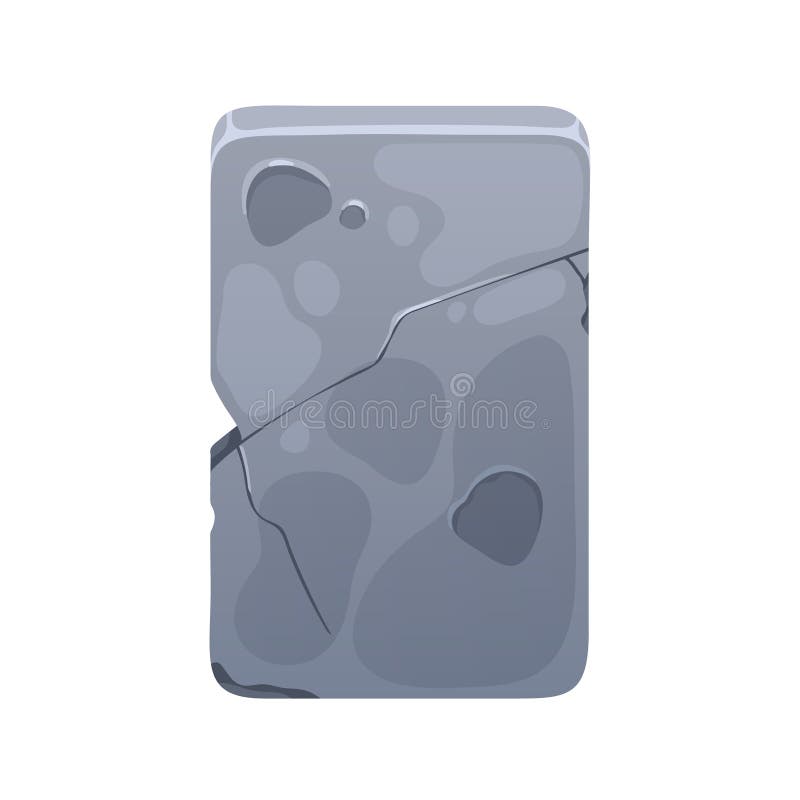 Stone Board, Game Ui Element. Metal Rectangle Panel, Vertical Plate for ...