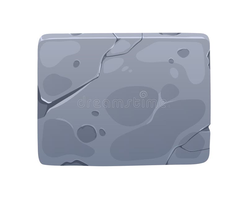 Stone Board for Game UI Interface. Metal Rectangle Plate, Panel Element ...