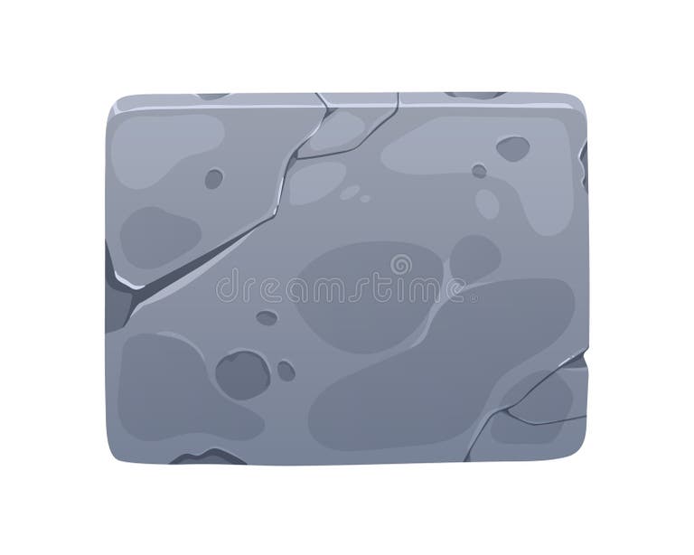 Stone Board for Game UI Interface. Metal Rectangle Plate, Panel Element ...