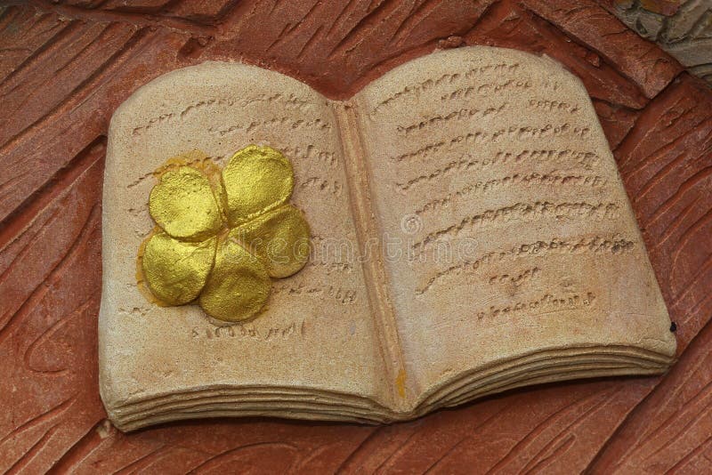 Stone book stock photo. Image of green, open, copy, decoration - 44342712