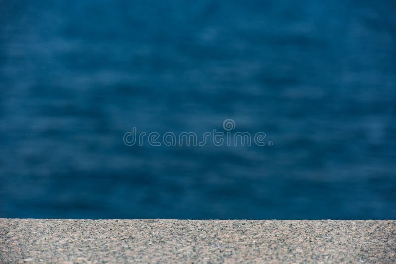 Stone Border with Blue Water is Close Stock Image - Image of aqua ...