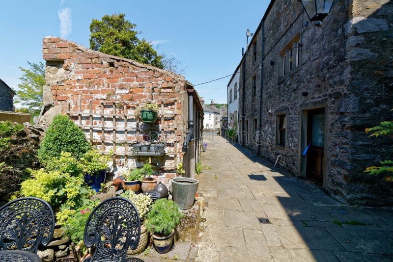 A Quaint Lane in the Yorkshire Town of Ingleton. Stock Photo - Image of ...