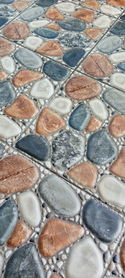 Stone Brick Patern Colour Ubin Stock Image - Image of design, rubble ...