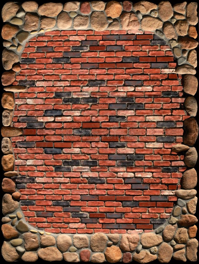 Stone Brick Wall Frame stock image. Image of pattern - 15447333