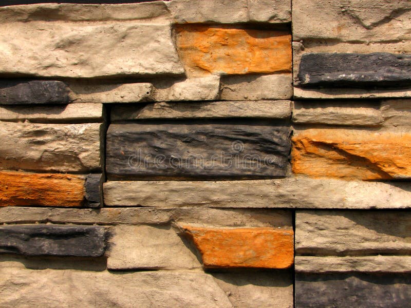 Stone Brick Wall Pattern 1 stock image. Image of orange - 5262581